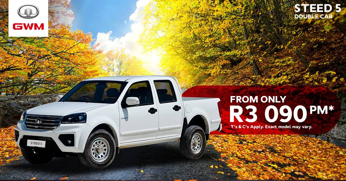 GWM STEED 5 2.0 VGT 4X2 D/CAB SX GWM Steed 5 Double Cab - Eastvaal ...